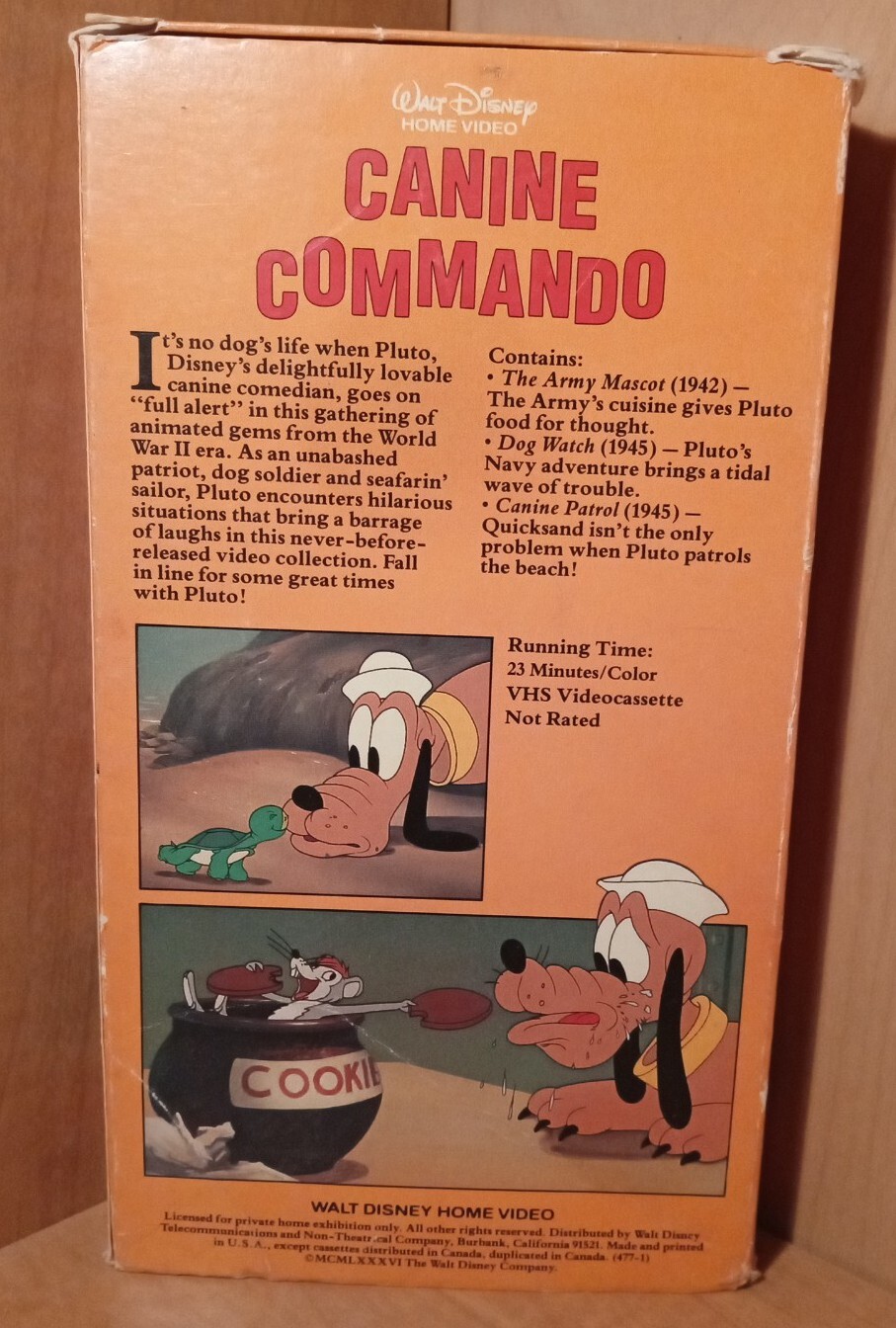 Canine Commando (VHS, 1986) 12257477030 | eBay