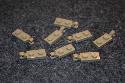 (8) 2x1 Dark Tan Plate w/ Vertical Clip Brick Bricks ~ Lego ~ NEW ~ | eBay