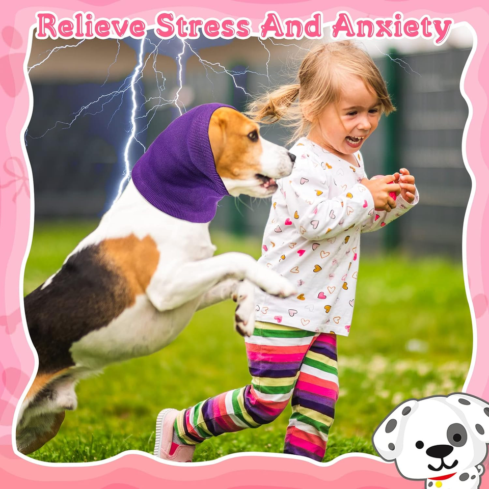 4 Pieces 3 Size Snoods for Dogs Pet Dog Ear Cover No Flap Wrap Dog ...