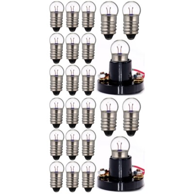 20 Pcs light bulb kit 0.3A Screw Base 2.5V Tiny E10 Light Beads | eBay