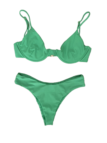Nyud Swim Bikini Set Green Size M Excellent Condition Resort Tropical ...