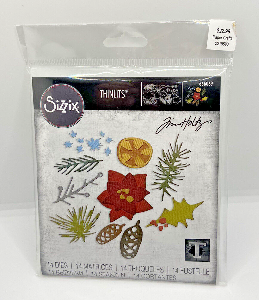 Sizzix Tim Holtz Thinlits 14 Dies 666069 MODERN FESTIVE - NEW | eBay