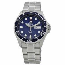 Orient Ray II 41.5mm Stainless Steel Silver Case and Band Men's Watch ...