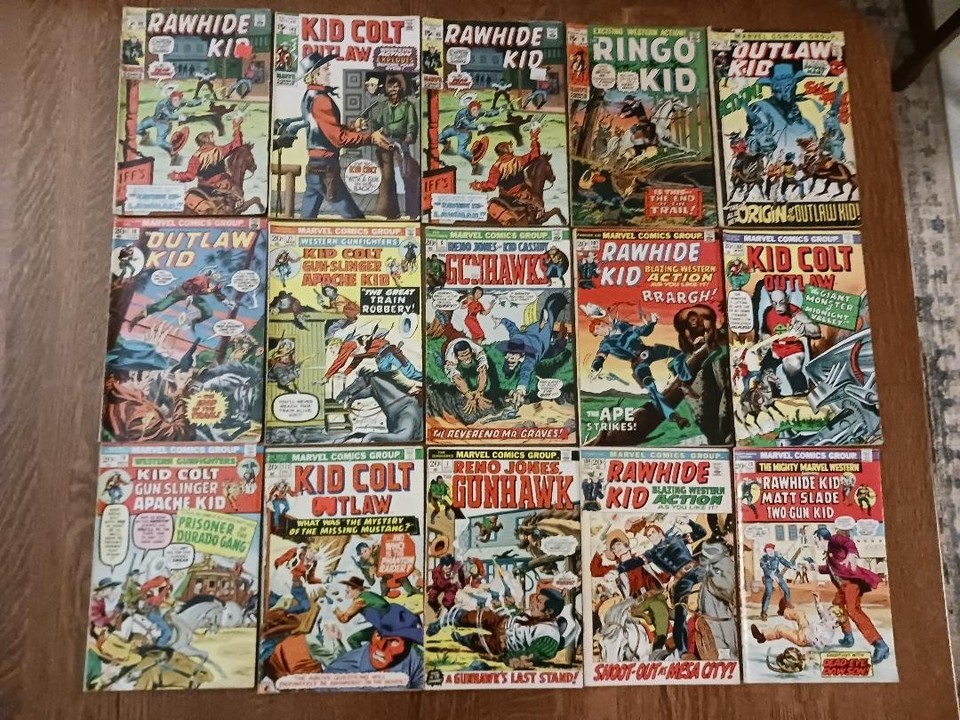 Lot of 54 Marvel Comics 50s, 60's, 70's Western 10/12/15/cent + Two Gun ...