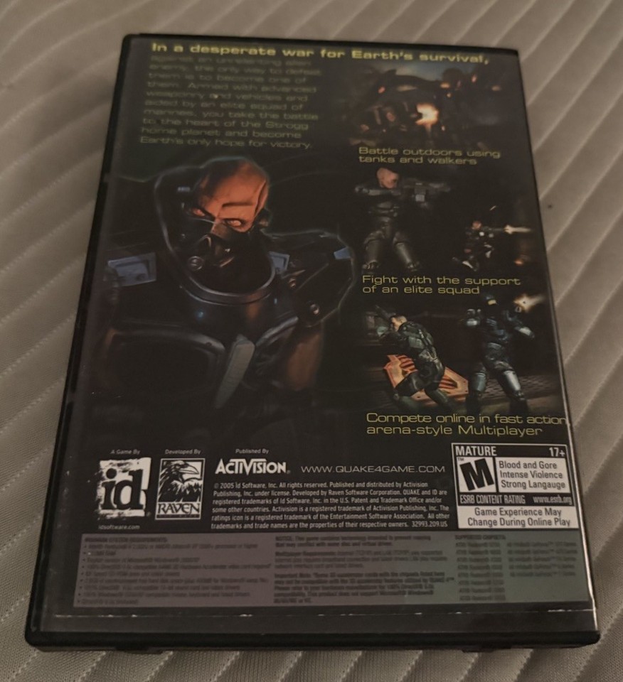 Quake 4 PC CD-ROM Video Game 2005 ID Software with Manual Untested | eBay