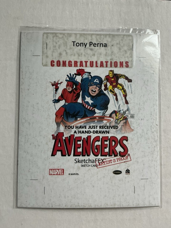 Marvel Sketch Trading Card Artist Proof 4x5 Angela Valkyrie Tony Perna ...