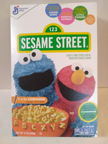 2021 Sesame Street Cereal Box Elmo Cookie Monster General Mills ...
