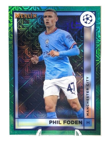 2022 Topps Merlin UEFA Club Competitions Green Mojo Refractor /99 Phil ...