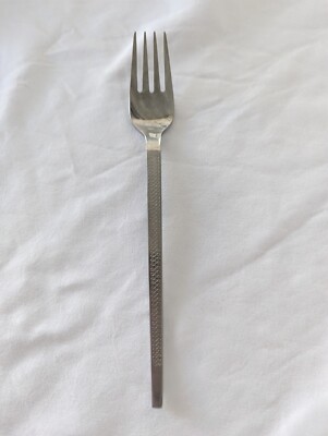 Vintage Cosmos Fork Forged Stainless Flatware Japan Swirl Loops MCM Mid ...