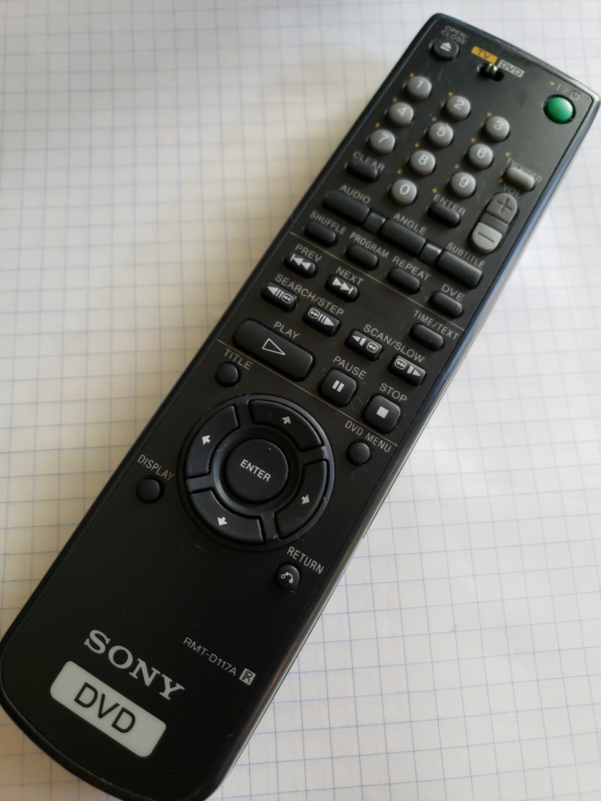 SONY DVD PLAYER REMOTE CONTROL RMT-D117A DVP-S560D DVP-NS700 DVP-NS700P ...