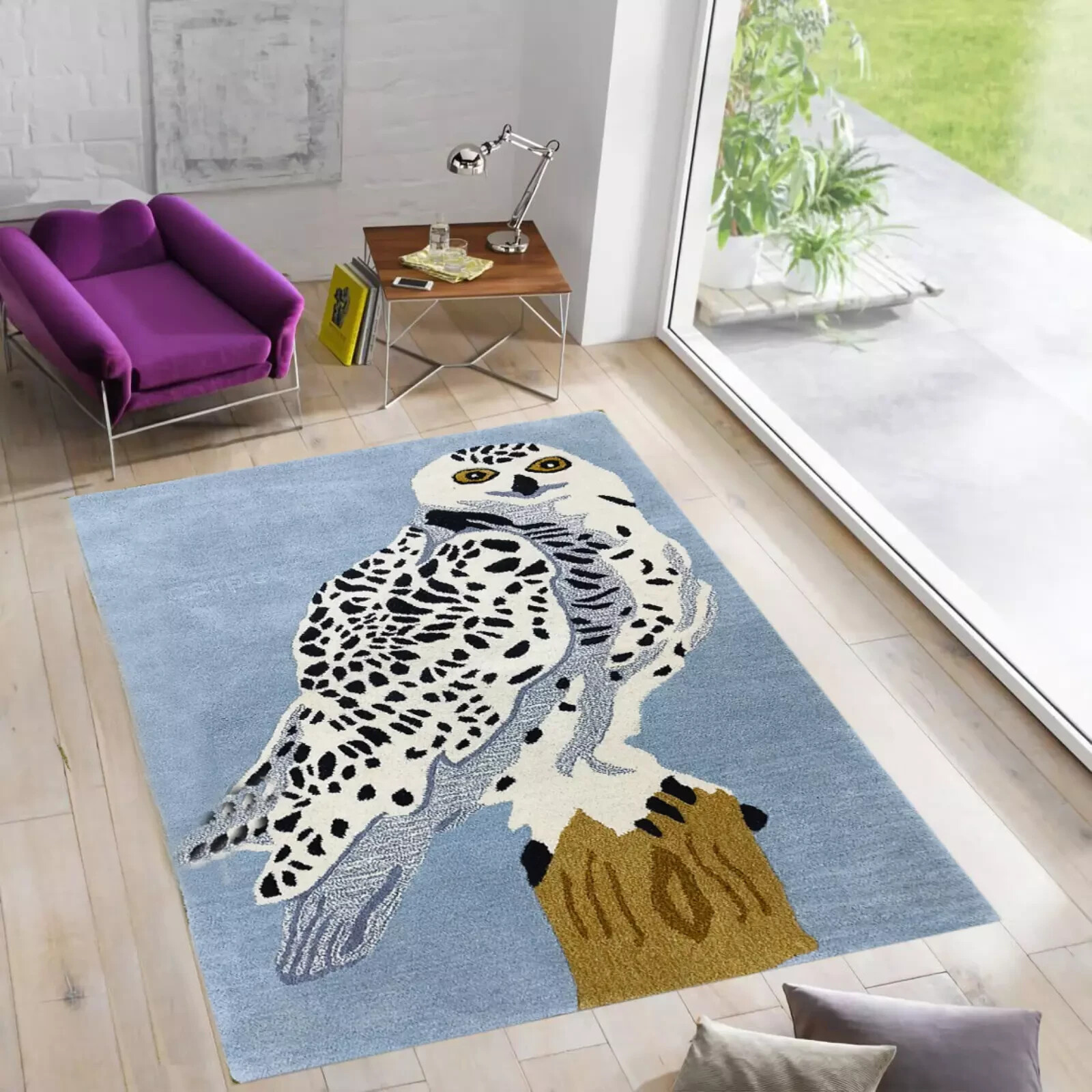 Owl Rugs Handmade 100% Woolen Hand Tufted For Home Decoration | eBay