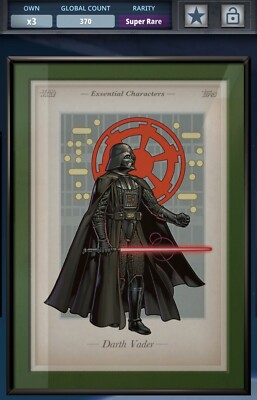 Star Wars Card Trader DIGITAL Essential Characters Green DARTH VADER ...