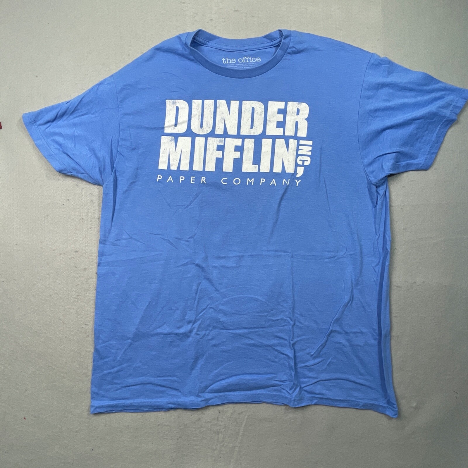 Dunder Mifflin Shirt Mens XL Blue White Tee The Office Apparel | eBay