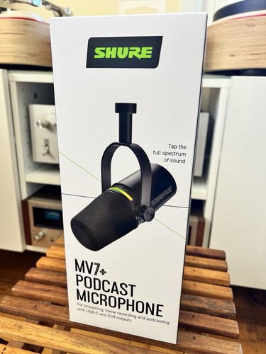 Shure MV7+ Podcast Microphone USB-C XLR MV7 Plus streaming recording ...