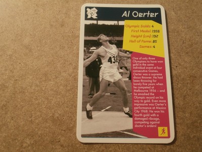 AL OERTER, OLYMPIC CHAMPION, RARE TRADING ROOKIE CARD (JT29) | eBay