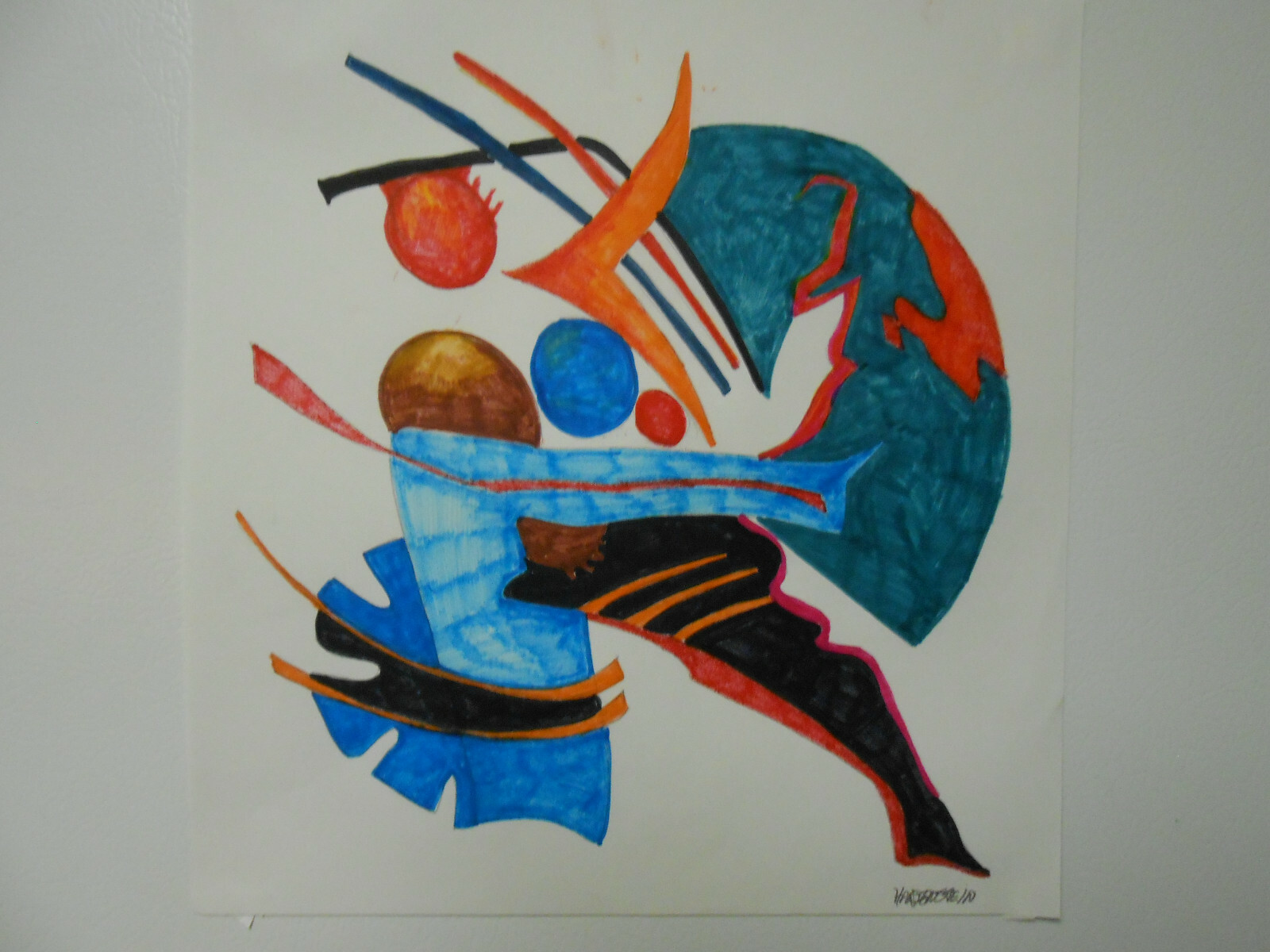 MATADOR ” ORIGINAL ABSTRACT DRAWING by DENNIS HARDENSTEIN