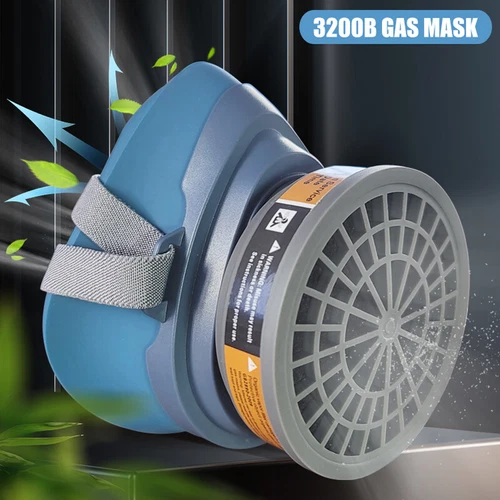Silicone Dust Mask Half Face Gas Respirator Spray Painting Chemical ...