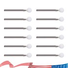 12Pcs Dental White Stone Polishing Burs FG Aluminum Oxide Round Shape ...