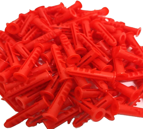 100 Pack of Wall Plug Plastic Expansion Wall Fixings Fischer Raw Plugs ...