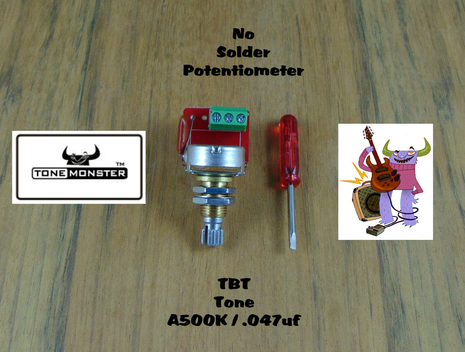 TONE MONSTER NO SOLDER TBT Tone Potentiometer 500K .047uf Capacitor ...