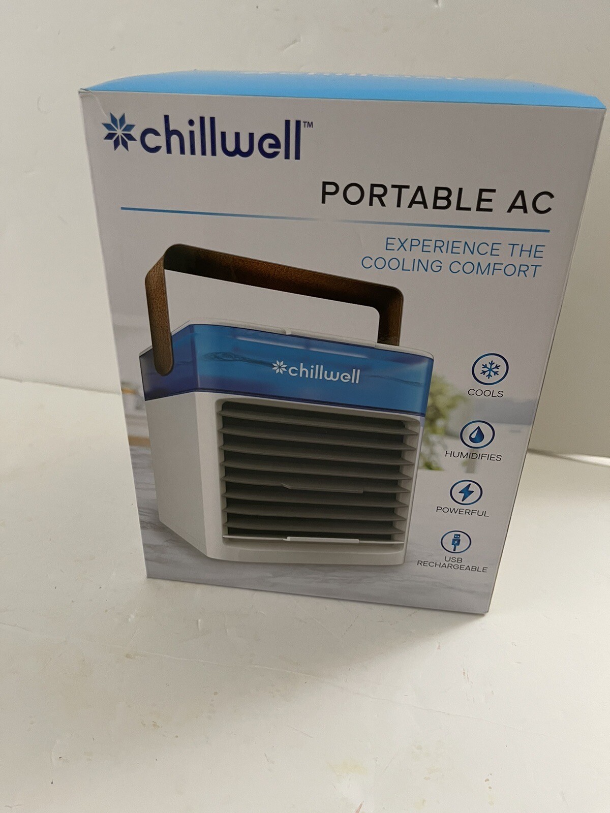 Chillwell AC Cordless USB Rechargeable Portable Air Conditioner - NEW ...