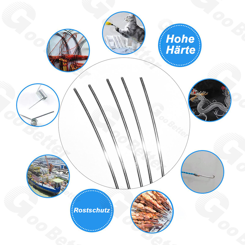 Stahldraht Federstahldraht Ø 0,4mm-2,0mm Edelstahl Draht Rostfrei V2A ...