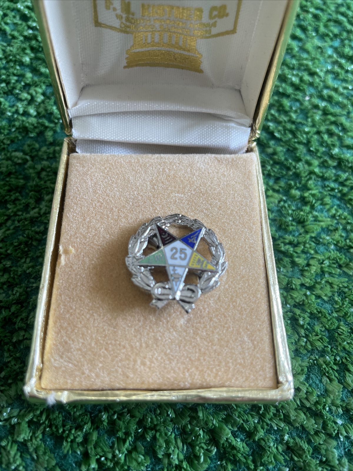 Vintage Mason Order of the Eastern Star Masonic 25 Year Enameled Pin | eBay