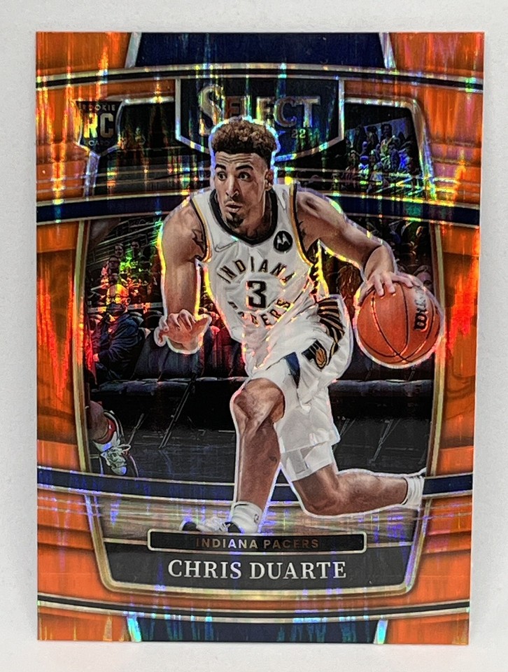 Chris Duarte Sports Card Lot (16) (Rookies, Base, & Orange Flash Prizm ...