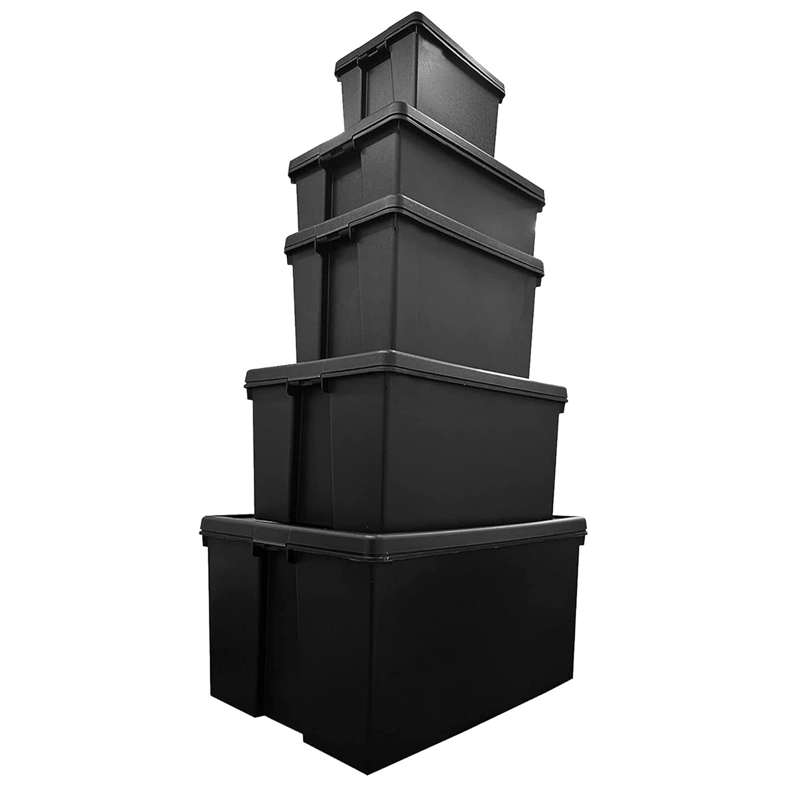 Extra Large Black Impact Resistant Home Office Plastic Storage Boxes ...