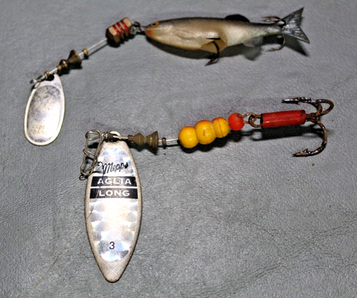 VTG Lot of Two Mepps Fishing Lures Aglia Long & Comet Jig Spoon ...