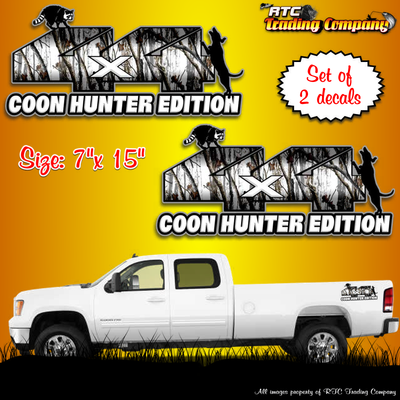 4x4 snow camouflage decals coon hunter edition camo stickers truck suv ...