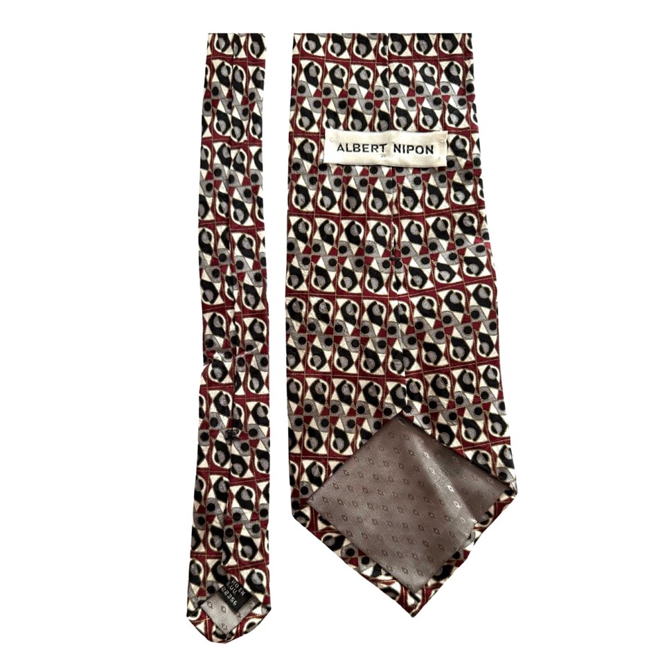 ALBERT NIPON multicolor silk tie USA | eBay