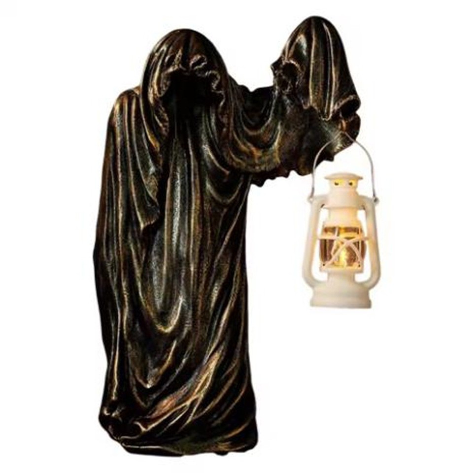 Decorative Hell Mailman Lantern Scary Eerie Glow Ghost Figurine ...