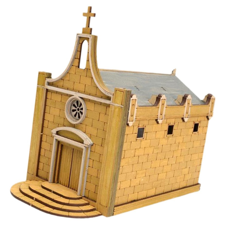 1/72 European Church Model Kit DIY Collection Ornament Decor Miniature ...
