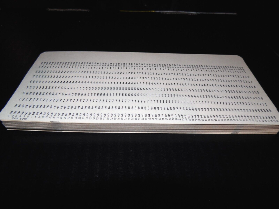 (Lot) 700 Vintage Computer Punch Cards, PDF 5081, Un-Punched, Rare Un ...