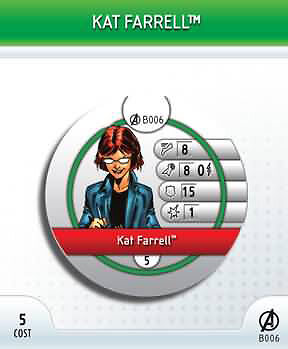 HeroClix - Kat Farrell - B006 - Marvel Avengers - Mini (With Card) 87162143127| eBay