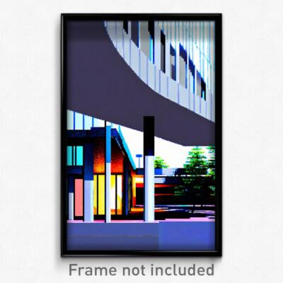 Pixel Art Poster - Authentic Modern Architecture (8 Bit Video Game ...