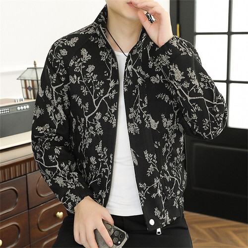 Men's Fashion Jacket Full Zipper Baseball Jacket Casual Thin ...