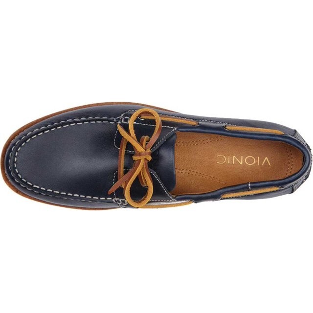 Vionic Men's Spring Lloyd Boat Shoe - Slip-on Concealed Orthotic Navy ...