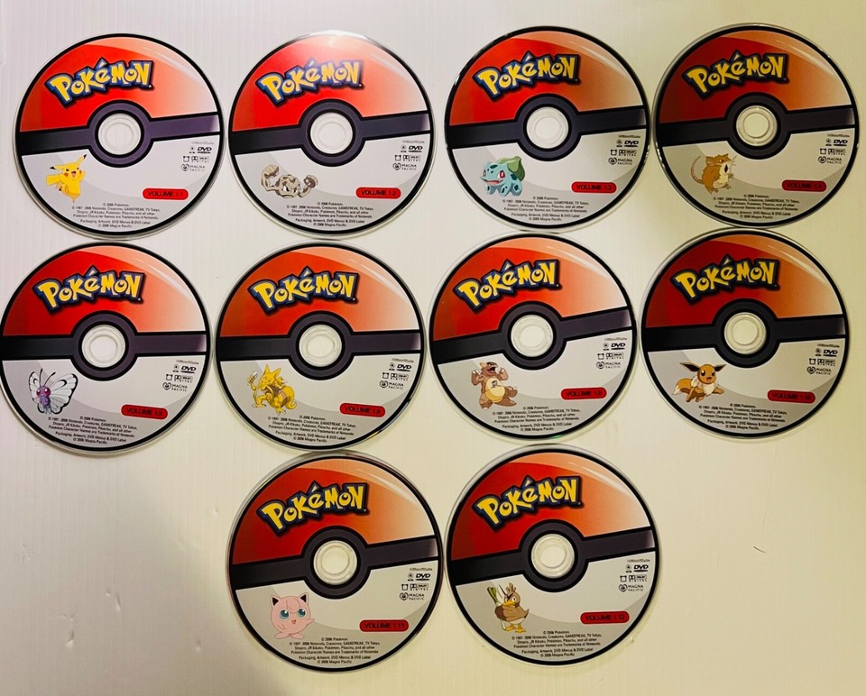 Pokemon Season 1. Vol. 1.1-1.6; 1.9-1.12 DVD | eBay