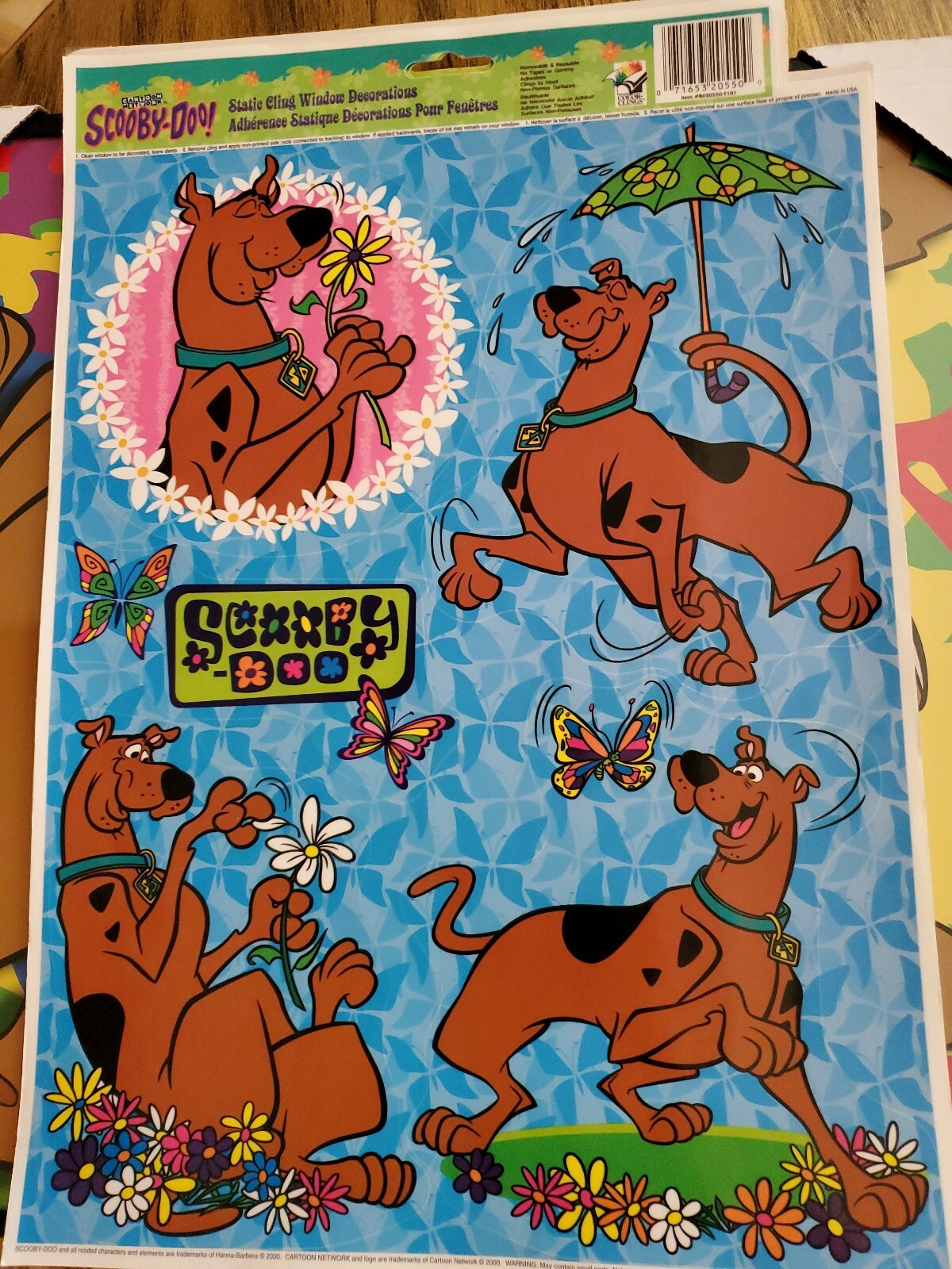 SCOOBY DOO Static Cling Window Decorations NEW Reusable 2000 | eBay