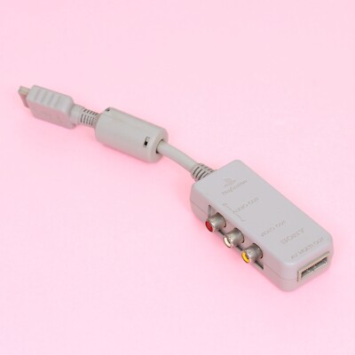 Genuine Sony PlayStation 1 PS1 PS2 AV Adapter Multi Out Cable Guncon ...