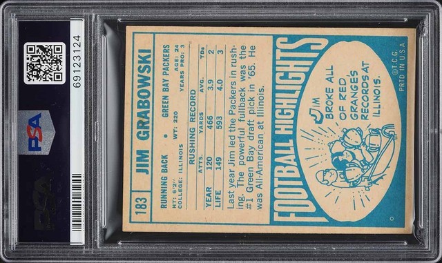 1968 Topps - #183 Jim Grabowski (RC) for sale online | eBay