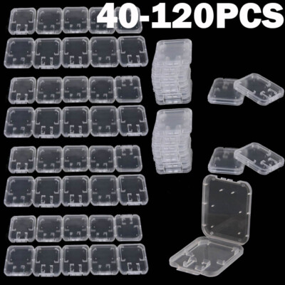 40/80/120 pcs Case Holder for Micro SD SDHC Memory Card Box Storage ...