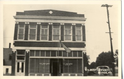 U.S. Post Office, Bevier, Mo. Missouri Real Photo Postcard. Near Macon ...