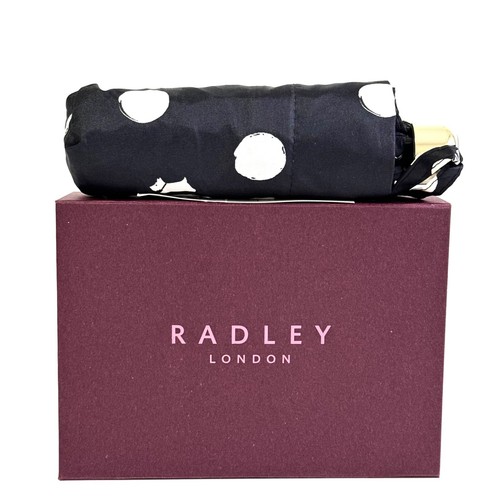 Radley Gift Boxed Radley Spot Black Compact Handbag Umbrella - New With ...
