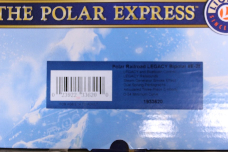 Lionel # 1933620 The Polar Express Polar Railroad Legacy Bi-Polar # E ...