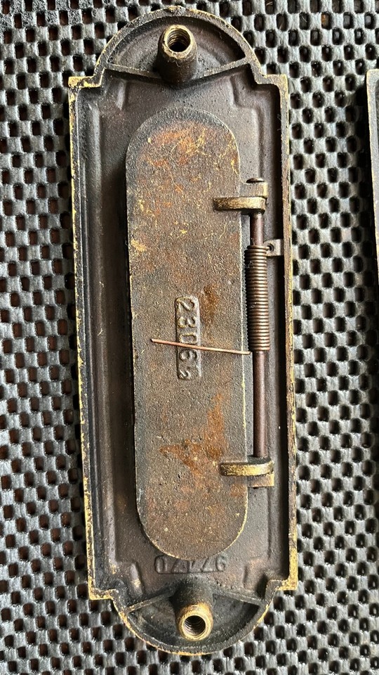 antique mail slot & Handle plates for front door great condition ...