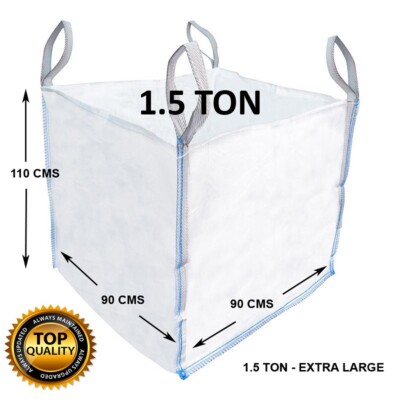 1.5 TON LARGE BAG RUBBLE BULK BAGS BUILDERS GARDEN WASTE JUMBO ONE ...