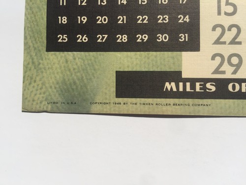 August 1948 Calendar w/ Smiling Brunette w/ Golf Clubs for Timken ...